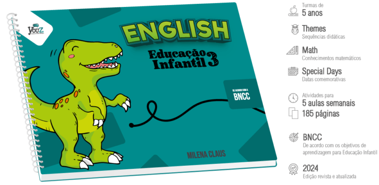 Livro de Inglês para crianças de 5 anos